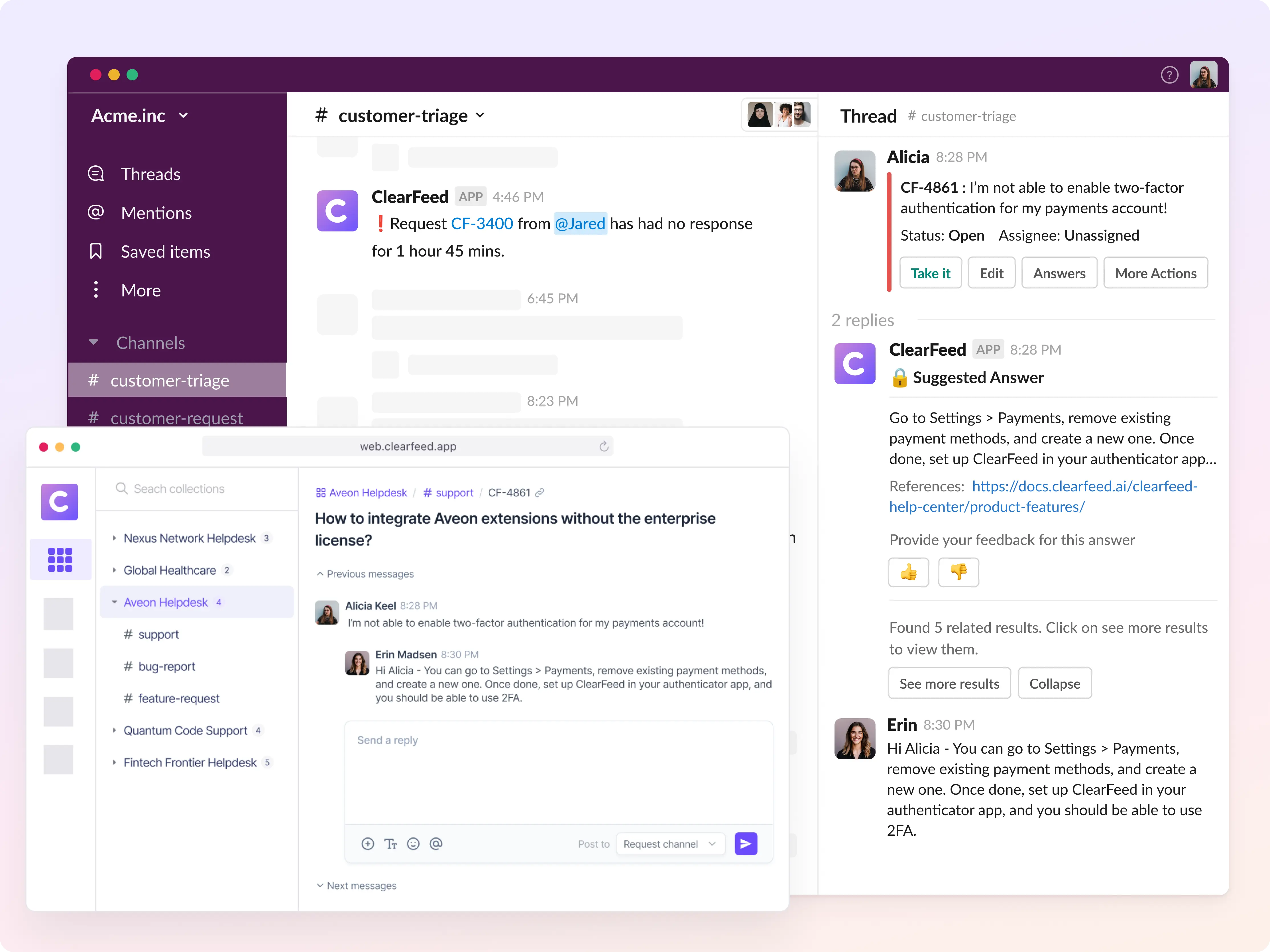 AI Powered Customer & Employee Support on Slack